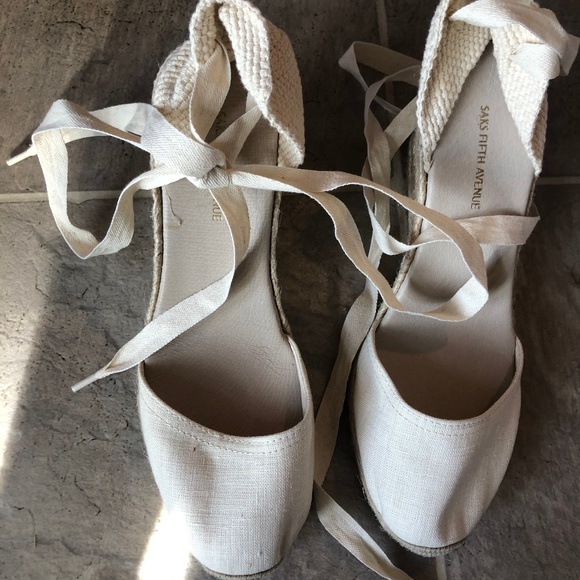 Saks Fifth Avenue | Shoes | Sake Fifth Avenue White Espadrilles | Poshmark